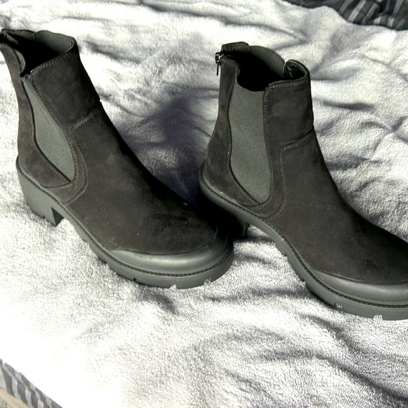 Esprit | Shoes | Black Suede Rugged Boots By Esprit | Poshmark